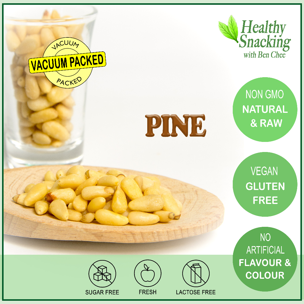 NON-GMO, (VACUUM PACKED), LARGE Raw Pine Nuts, 500g/1kg/250g | Shopee Singapore