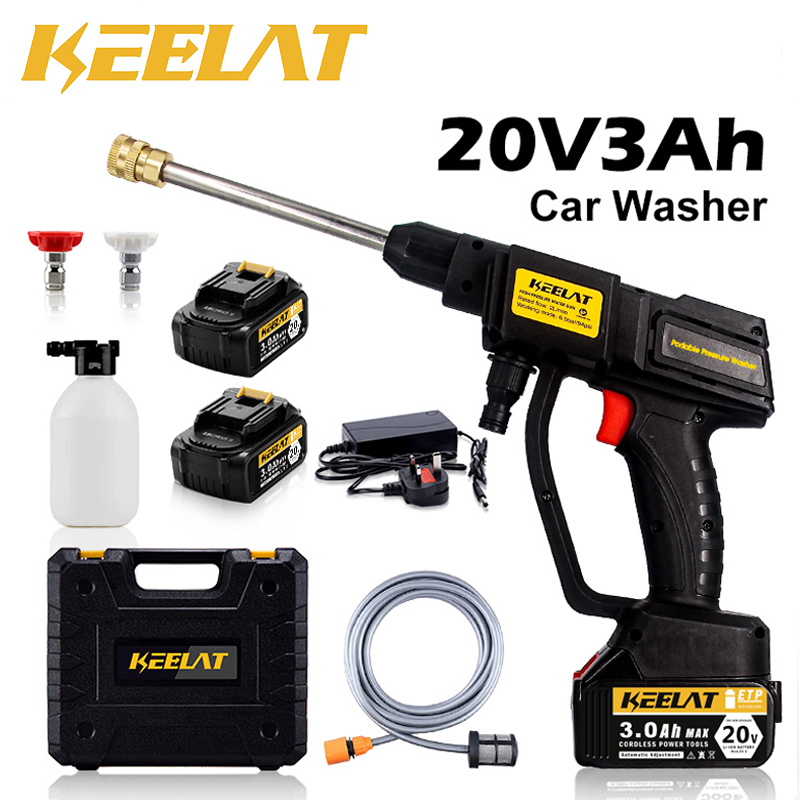 KEELAT KPW003 20V Water Jet Cordless Washer High Pressure Spray Gun ...