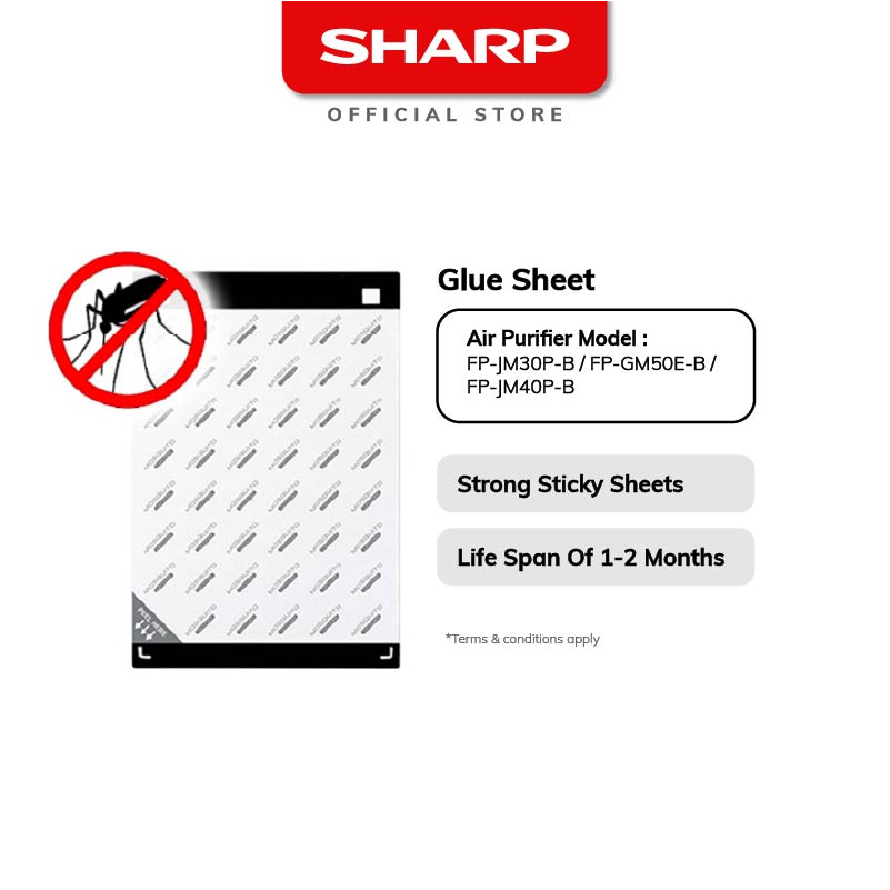 SHARP FZ-STS2M Glue Sheet for Mosquito Catcher Air Purifier Model FP-FM40E/FP-GM30E/FP-GM50E ...