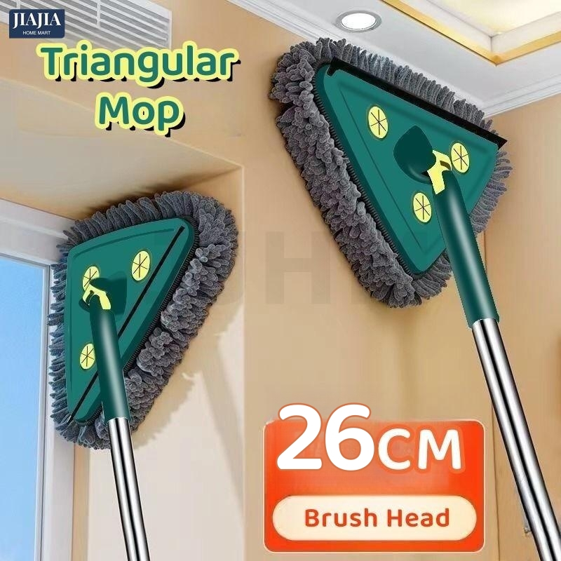 SG IN STOCK Triangular Mop 360° Rotatable 150cm Type Easy Drainage ...