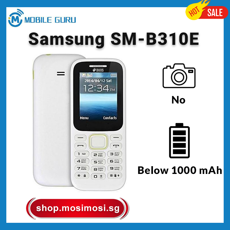 Samsung B310E, 512MB, Dual SIM, 2G GSM A little more than you'd expect ...