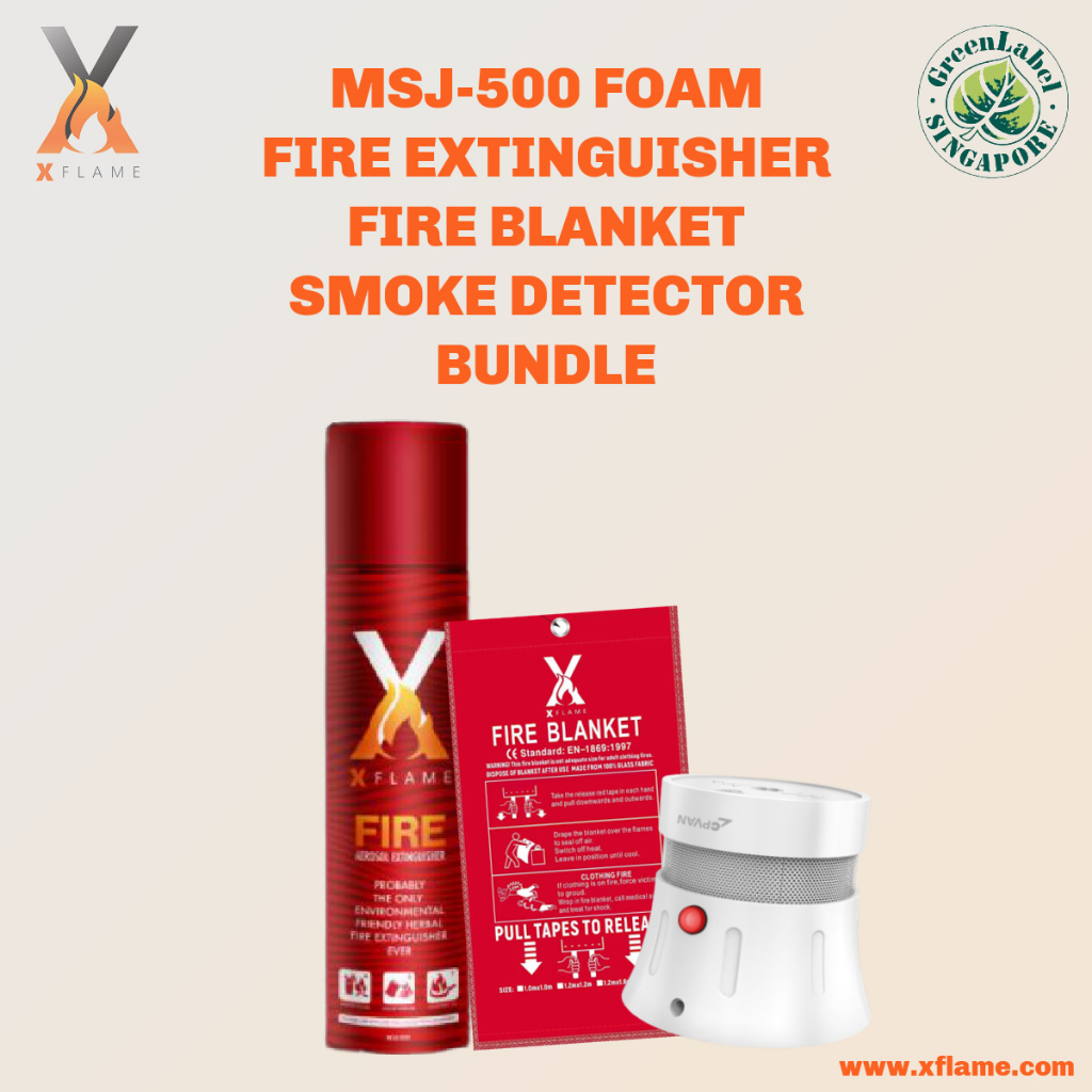 XFLAME MSJ-500 Aerosol Foam Fire Extinguisher Home Fire Protection ...