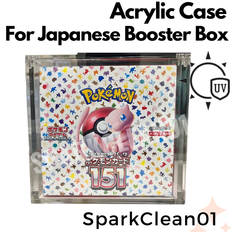 Acrylic Display Case for Pokemon 151 Booster Box Japanese TCG | UV ...