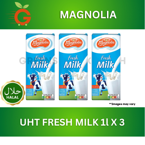 [Greenshinesg] Magnolia UHT Fresh Milk | 1Lts x 3 | 1 Lts x 6 | 1 Lts x ...