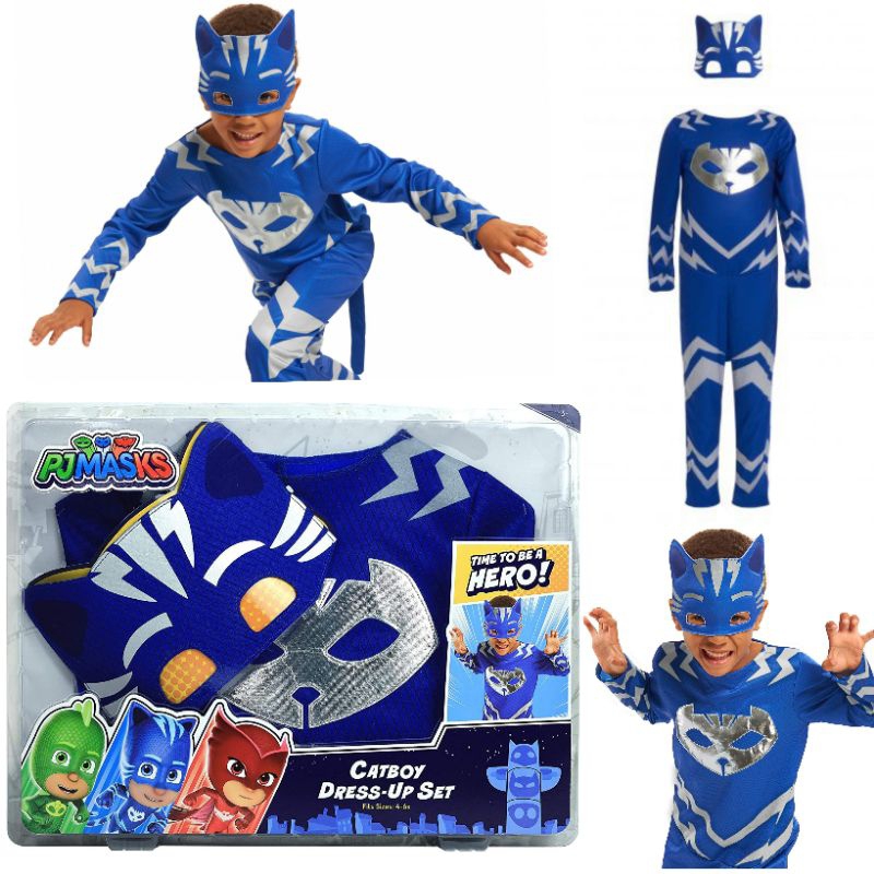 Authentic PJ Masks Cat Boy Catboy Blue Hero Costume kids Children's Day ...
