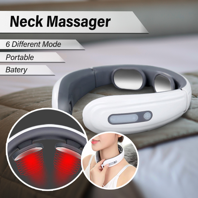 Neck Massager Battery Stiff Tense Pain Stress U Shape Massager Machine ...