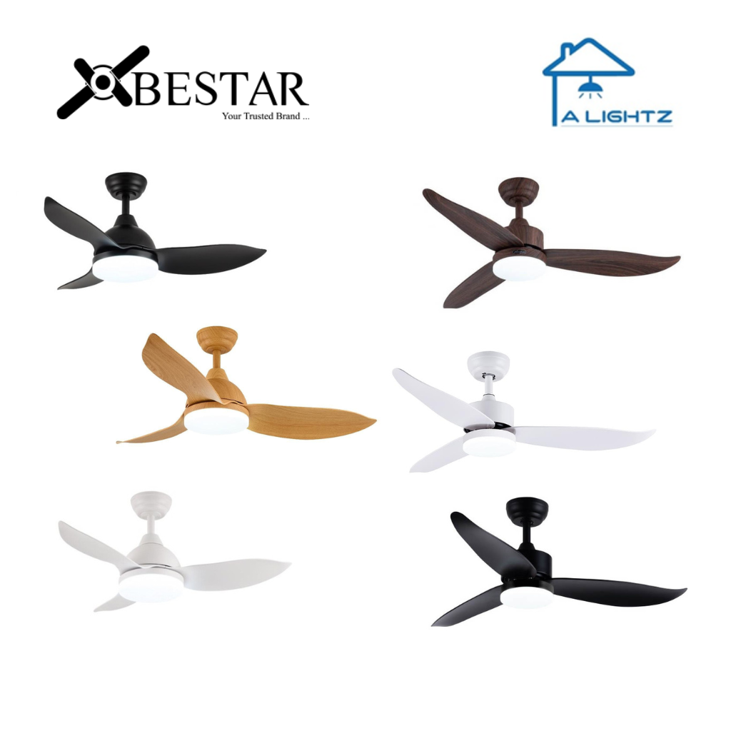 Bestar Raptor/Razor DC Ceiling Fan 3 Blades with 3 Tones LED | Shopee ...