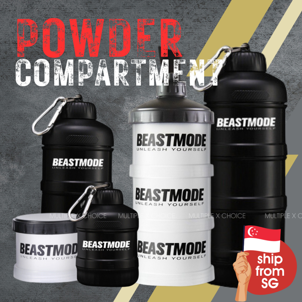 BEASTMODE Stackable Powder Container | Portable Supplement Storage for ...