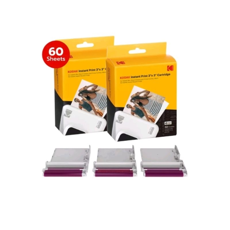 Kodak Cartridge For Kodak Mini 3 or Mini Shot 3- 60 Sheets ( 3 X 3 ...