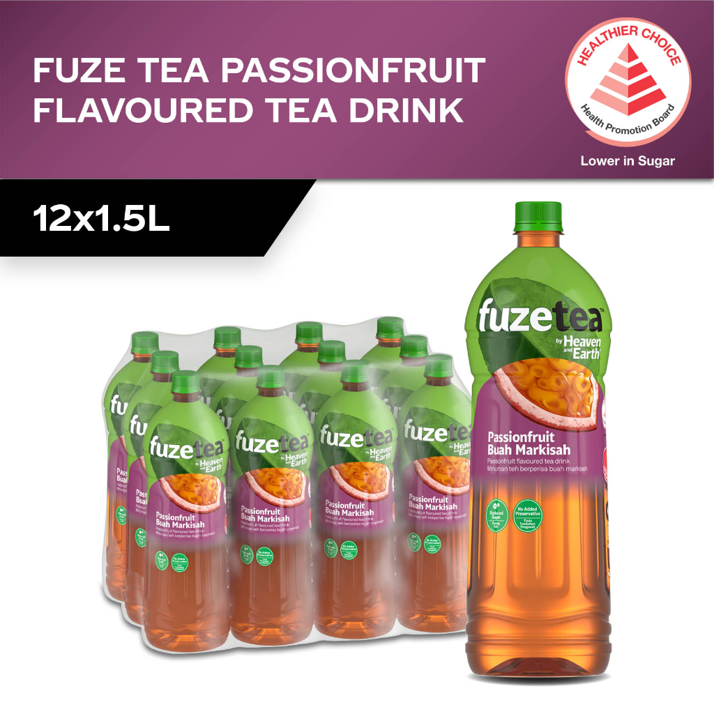 Fuze Tea Passionfruit Flavoured Tea Drink (12 x 1.5L) – Case (Halal ...
