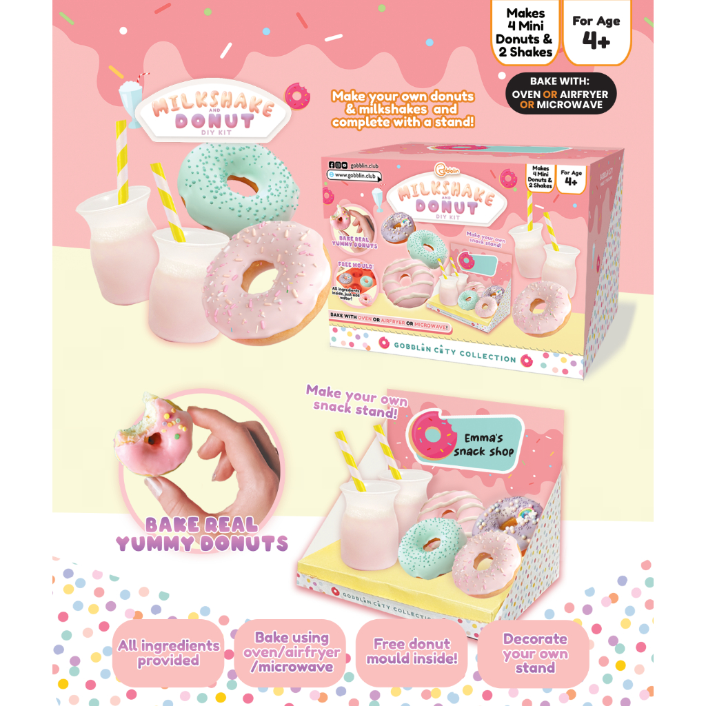Holidays Baking Kit - Gobblin Club DIY Donuts & Creamy Milkshakes Kit ...