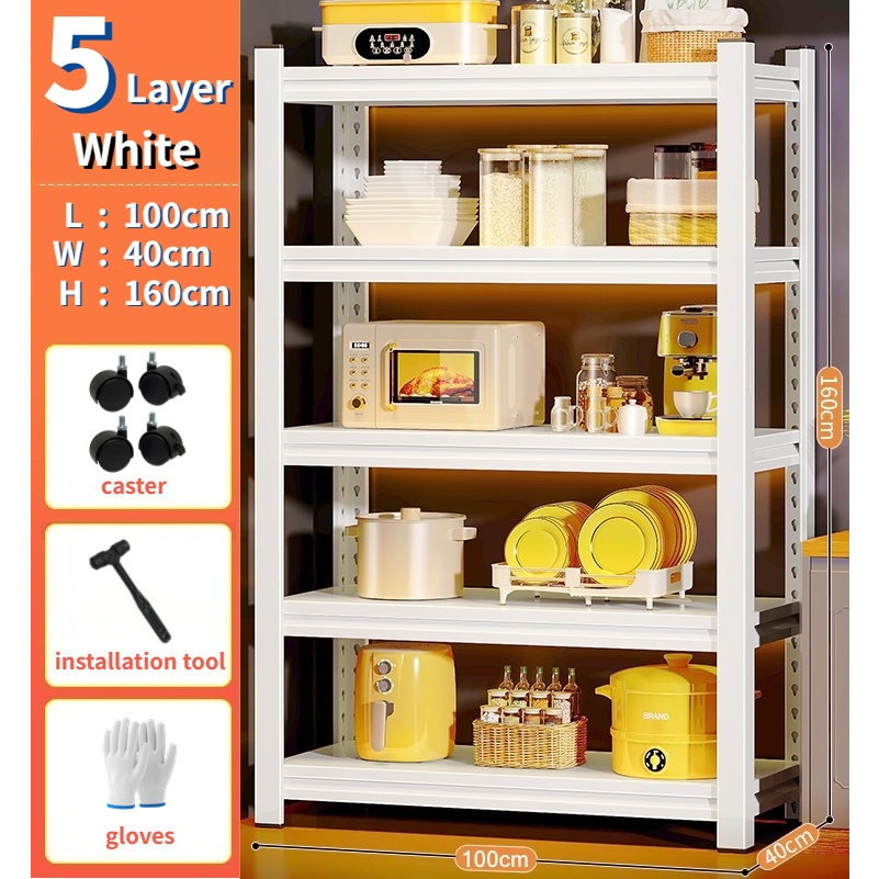 Heavy Duty Metal Rack Boltless Shelf Movable Kitchen Rack Storage Shelf ...