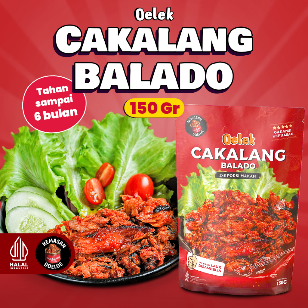 Original OELEK Cakalang Balado 90g/ 15g Lauk Instant Indonesian Sambal Cooked Food Viral Fish ...