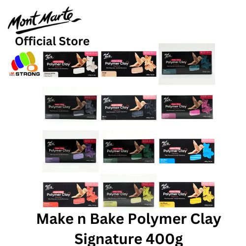 Mont Marte Make n Bake Polymer Clay Signature 400g (14.1oz) | Shopee ...