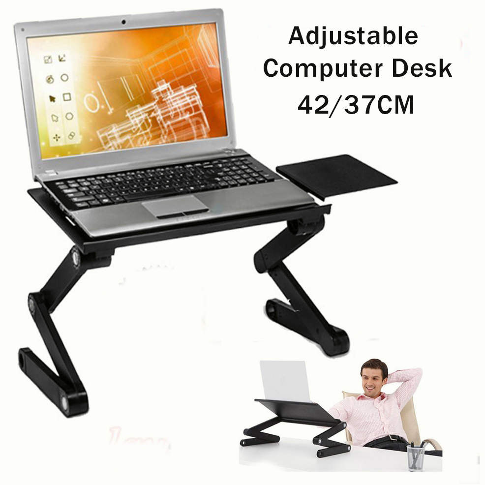 Ayuqi® Adjustable Vented Laptop Table Laptop Computer Desk Portable ...