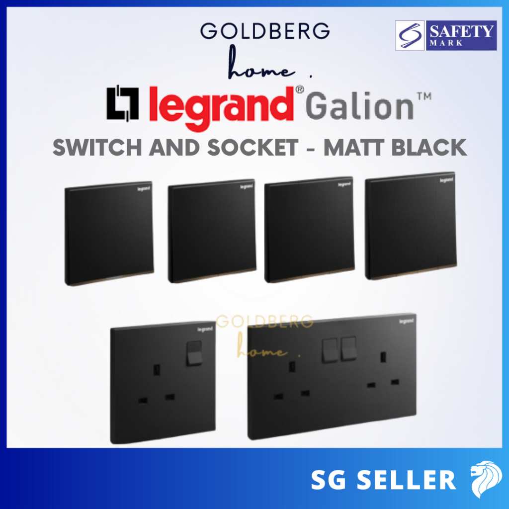 [SG Seller] Legrand Galion Switch and Socket - Matt Black | Goldberg ...