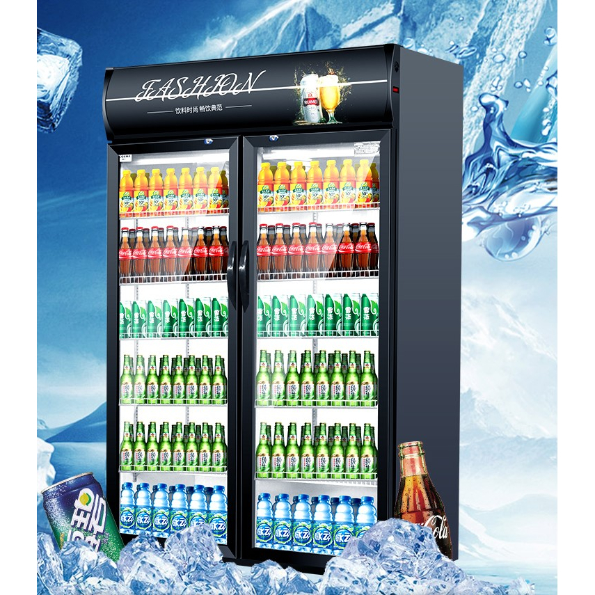 commercial display chiller supermarket refrigeration equipment glass ...