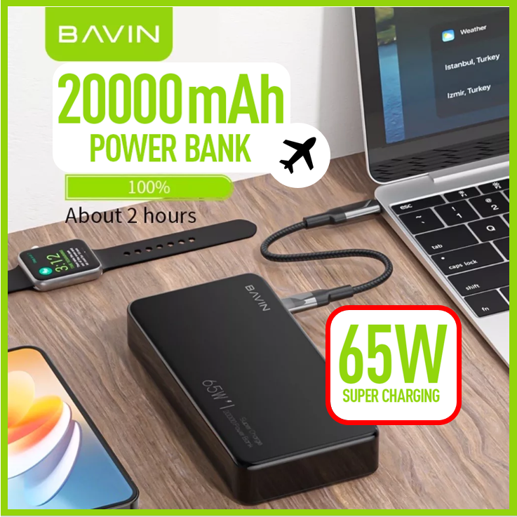 Original 65W 20000mAh 65W Fast Charging Laptop Mobile Tablet PowerBank ...