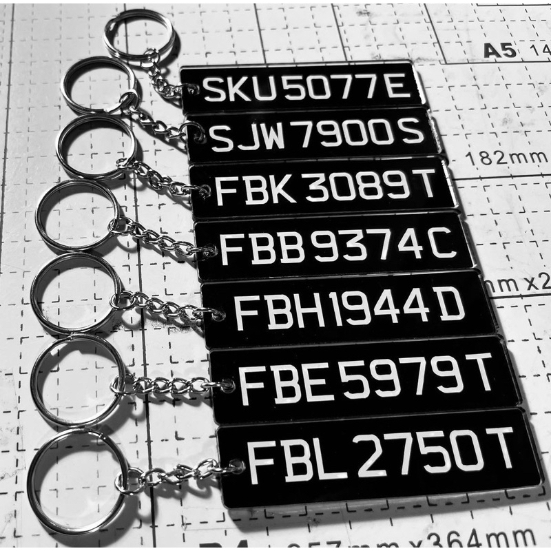 Plate Number Keychain (Acrylic) | Shopee Singapore