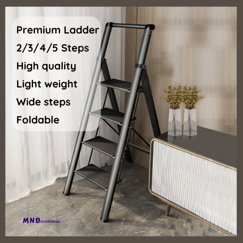 Premium Step Ladder 2/3/4/5 Step Ladder Foldable Ladder Domestic Ladder ...