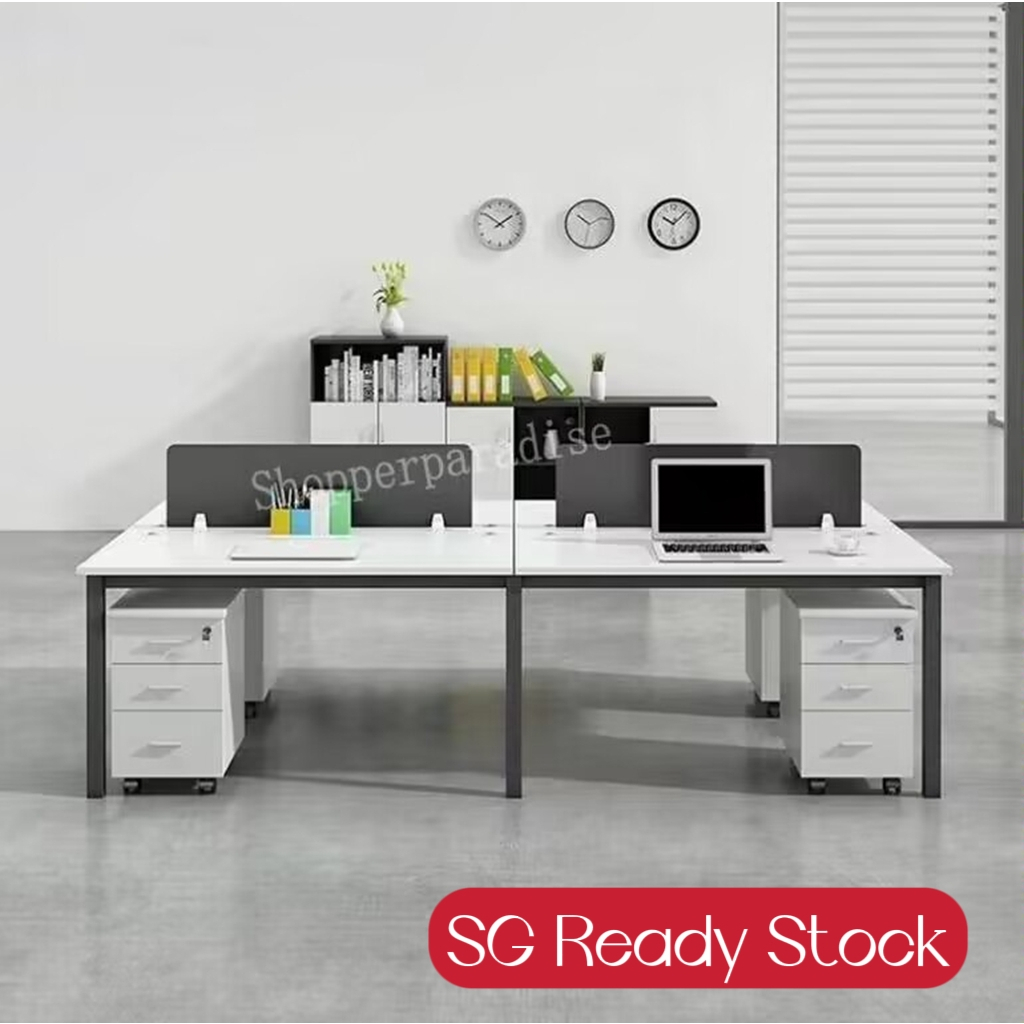 B144 Office Computer Table with Partition/Workstation(System furniture ...