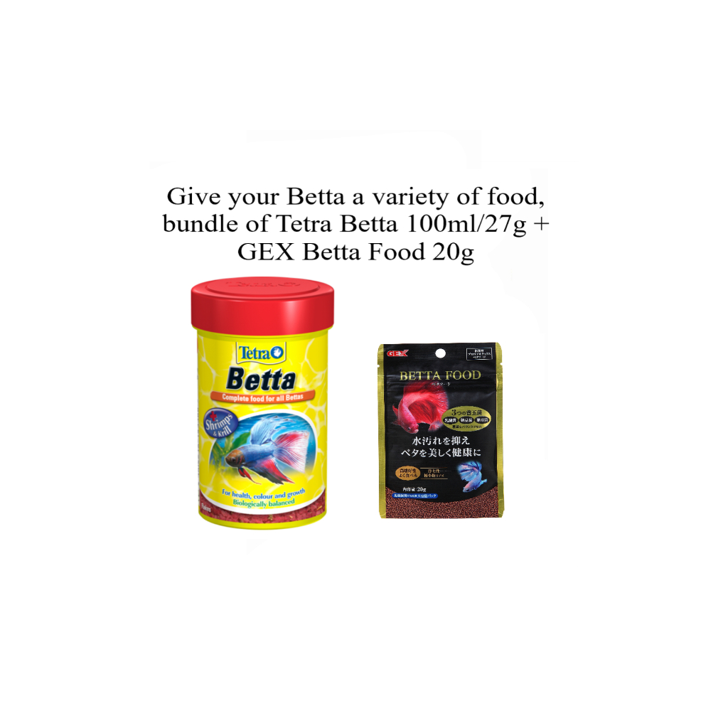Bundle Pack: Tetra Betta 100ml/27g + GEX Betta Food 20g | Shopee Singapore