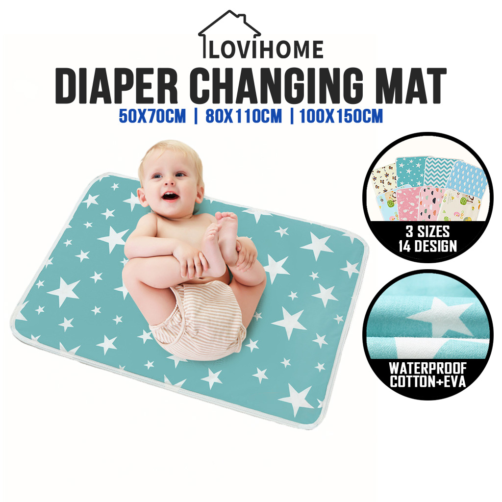 SG Soft & Waterproof Baby Diaper Changing Mat / Infant Crib Cot ...
