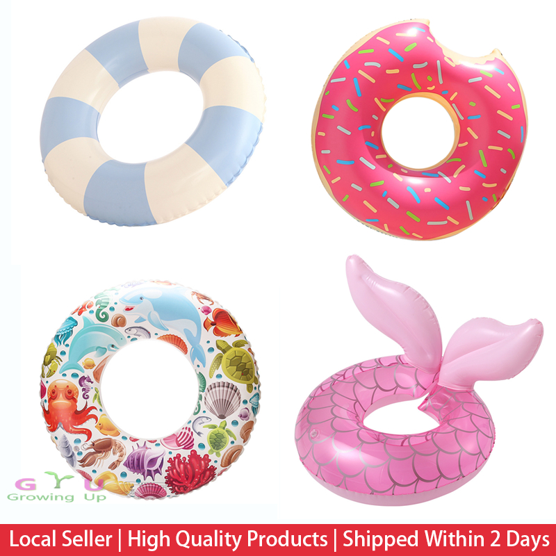 GU [SG STOCK] Thickened Inflatable Ring Float Neck Floats Water Ball ...