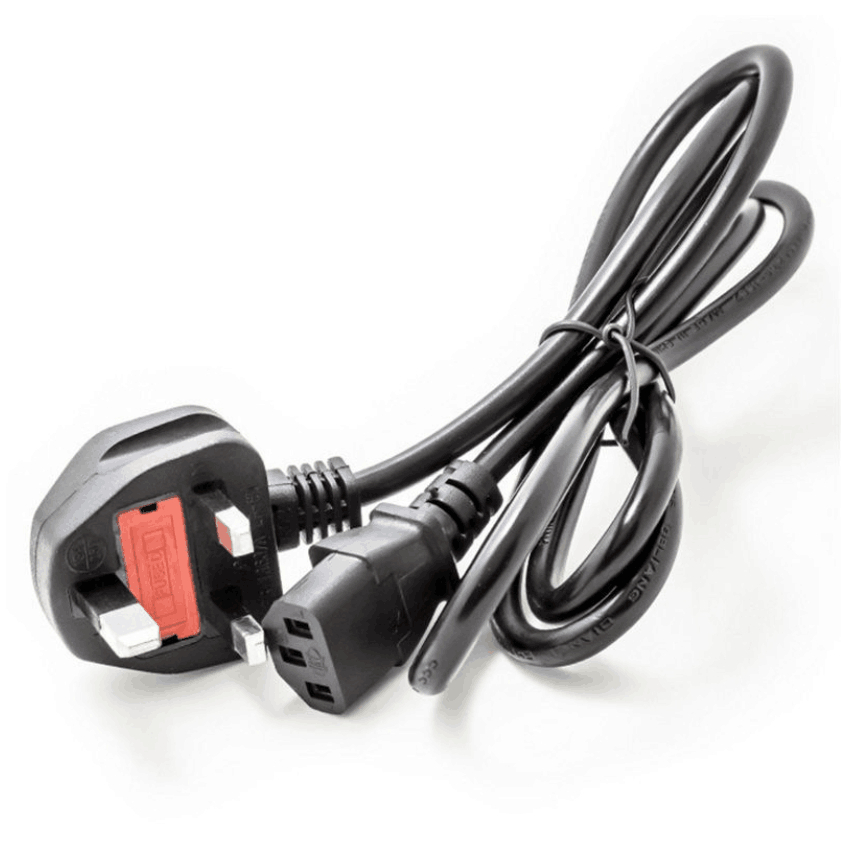 UK Plug 3 Pin C13 Power Cord 1M Computer Monitor TV Replacement AC Wall ...