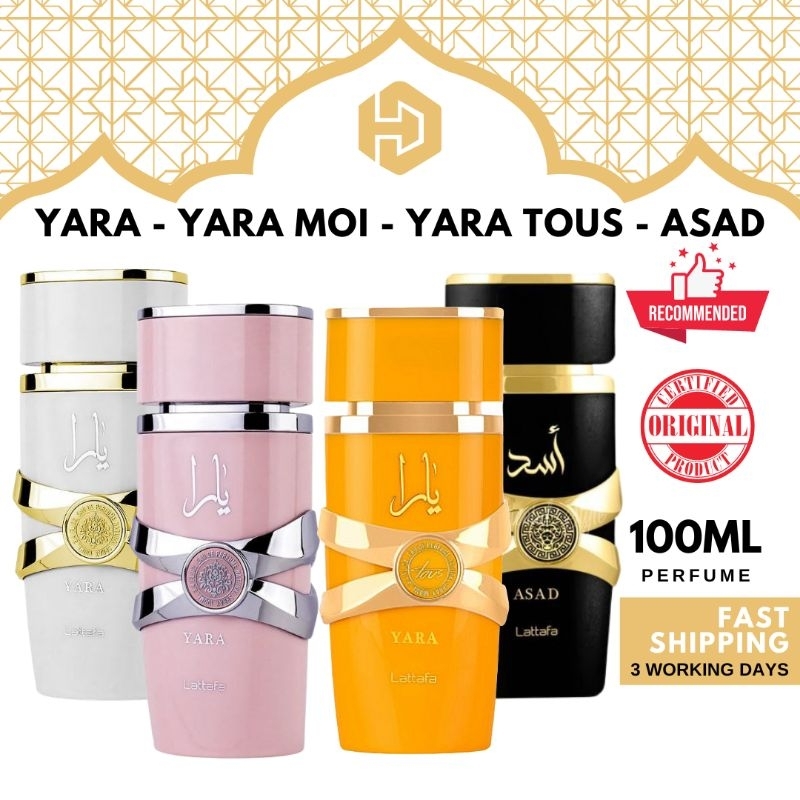 [SG] Yara / Yara Moi / Yara Tous / Asad 100ML LATTAFA Perfume EDP 100% ...