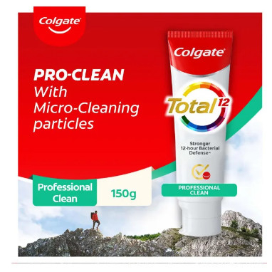 Colgate Total Professional Clean Gel Antibacterial Toothpaste 150g ...