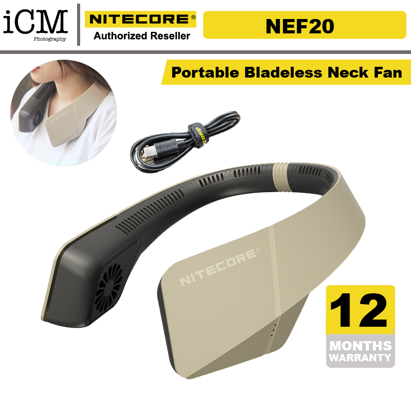 Nitecore NEF20 Portable Bladeless Neck Fan 360° Airflow -1 Year Warranty | Shopee Singapore