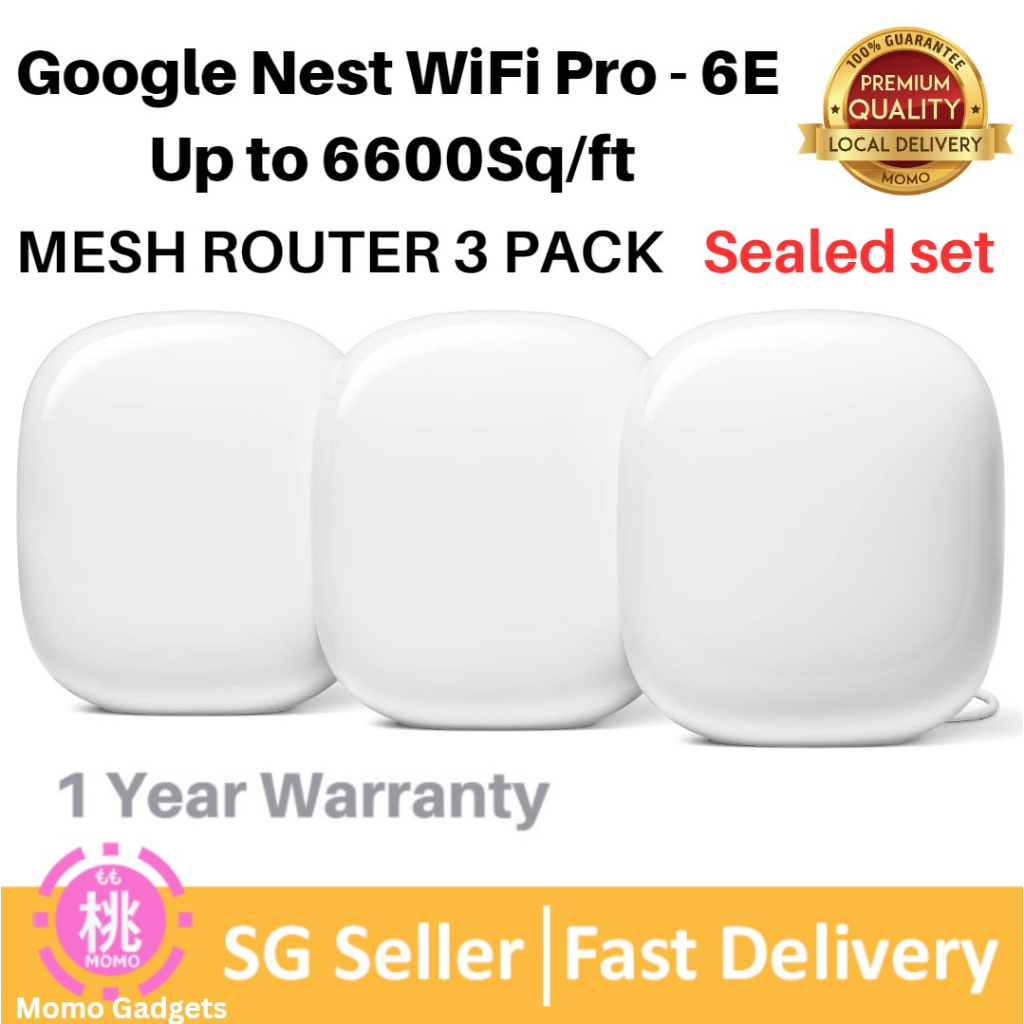 Google Nest WiFi Pro - 6E - Wifi 6 Reliable Home Wi-Fi System with Fast ...