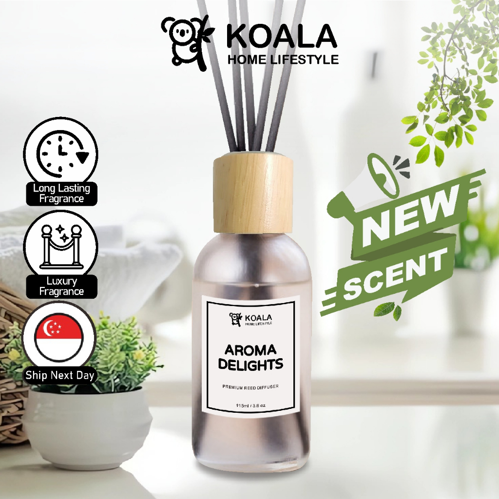 🇸🇬Koala Home🔥Aromatherapy Essential Oil Aroma Reed Diffuser Air Freshener Hotel Scents 115ml ...