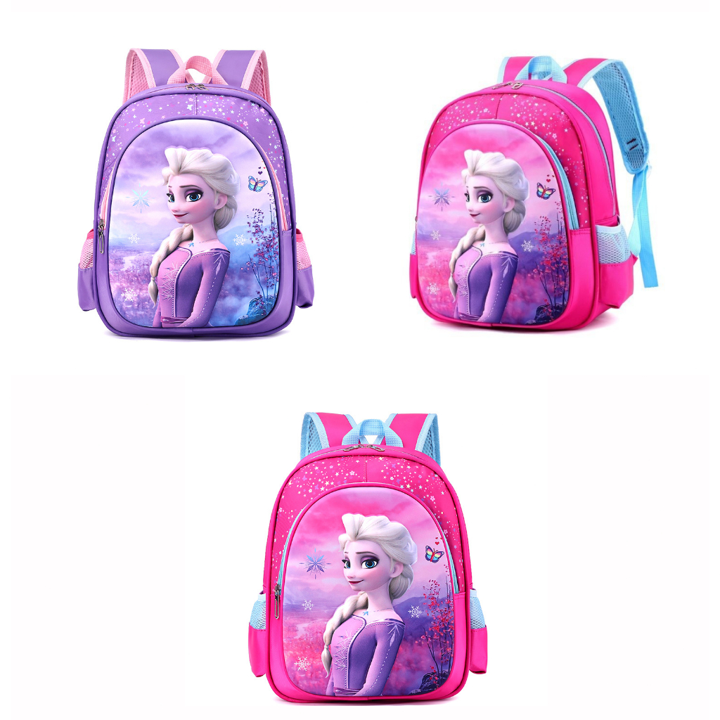 34cm Children Backpack Disney Princess Frozen Elsa Kid's School Bag ...