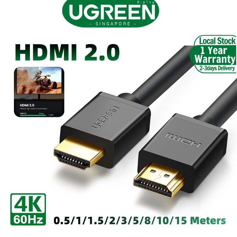 UGREEN HDMI Cable 4K HDMI 2.0 Male to Male High Speed HDMI Cable ...