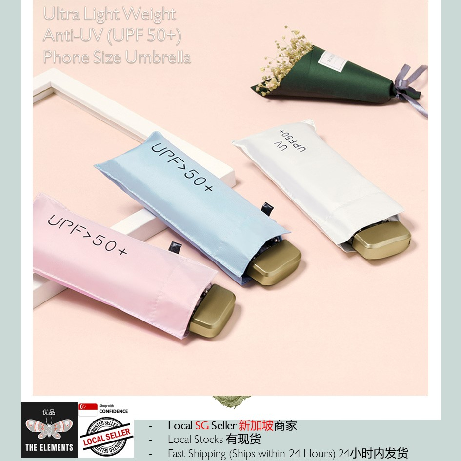 Ultra Light Anti-UV UPF50+ Sun Protection Mini Folding Umbrella with ...