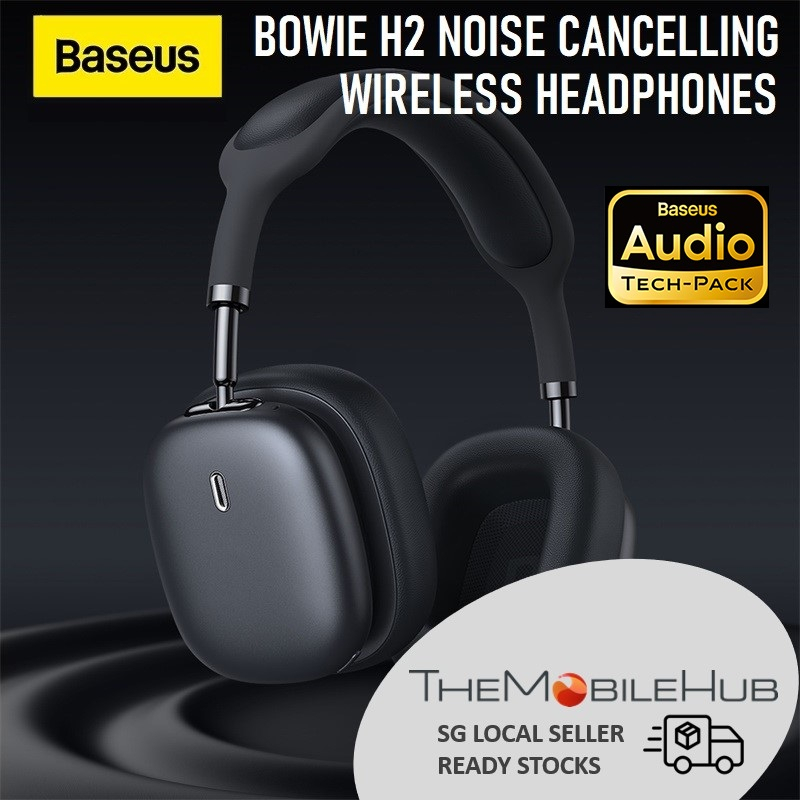 Baseus Bowie H2 Noise Cancelling Bluetooth Wireless Headphones 40dB ANC ...