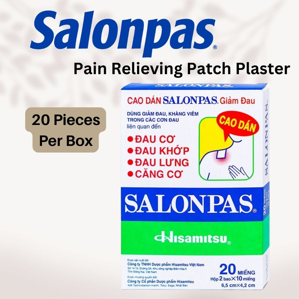 HISAMITSU SALONPAS PAIN RELIEVING PATCHES 20 PLASTERS PER BOX | Shopee ...