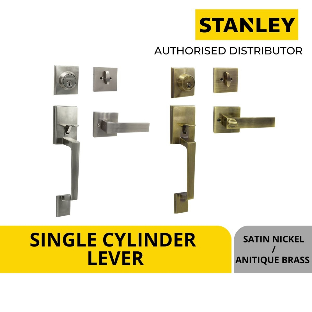 Stanley Single Cylinder Lever Entrance Backset 60/70mm/ Main Door Entry ...