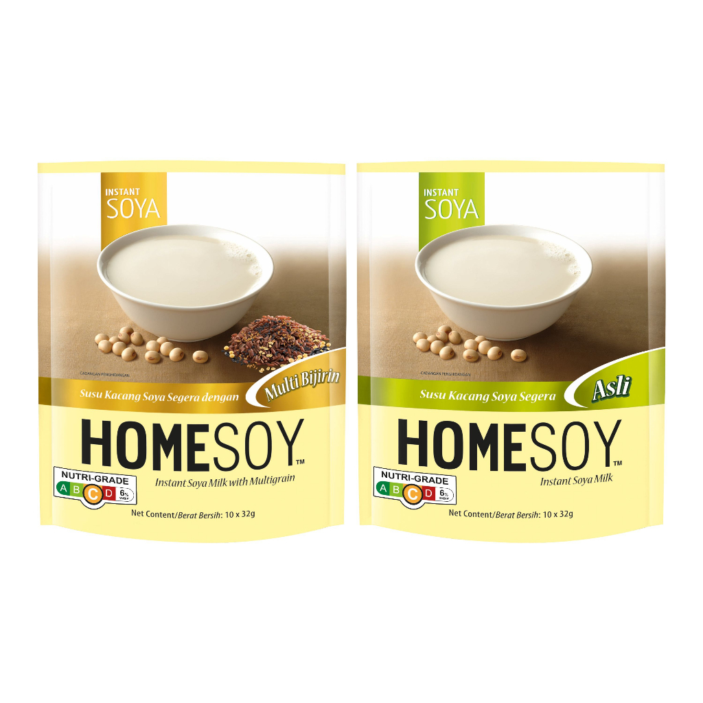 HOMESOY Instant Soya Milk Original /Multigrain 32g X 10 Sachet | Shopee ...