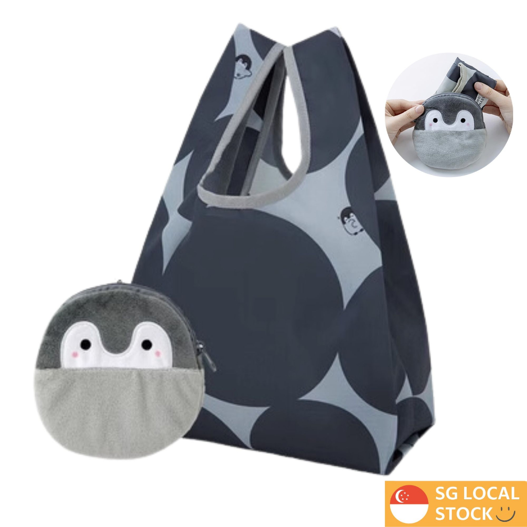 Penguin Foldable Shopping Tote Recycle Lunch Nylon Bag Waterproof ...