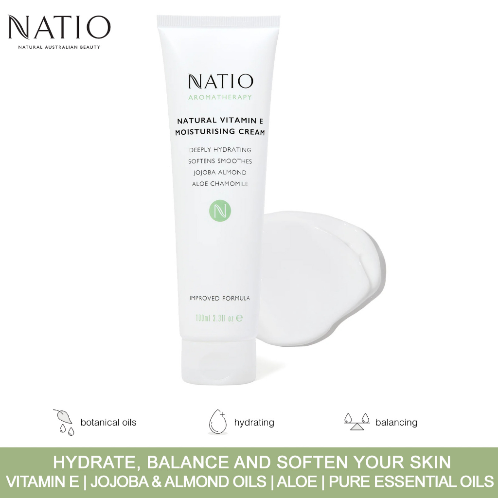Natio Aromatherapy Natural Vitamin E Moisturising Cream , New Upgraded ...