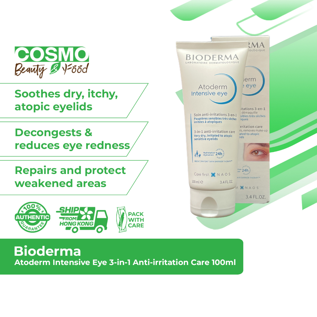 Bioderma Atoderm Intensive Eye 3-in-1 Anti-irritation Care 100ml ...
