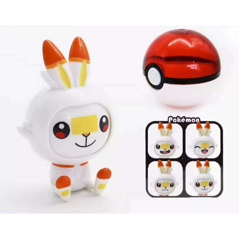 🔥 SG Local Stock 🔥 Pokemon Face-Changing toy Action Scorbunny Figure ...