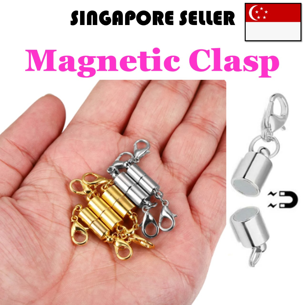 Magnetic Clasp - Gold Silver Magnet Bracelet Necklace Keychain Clasp ...