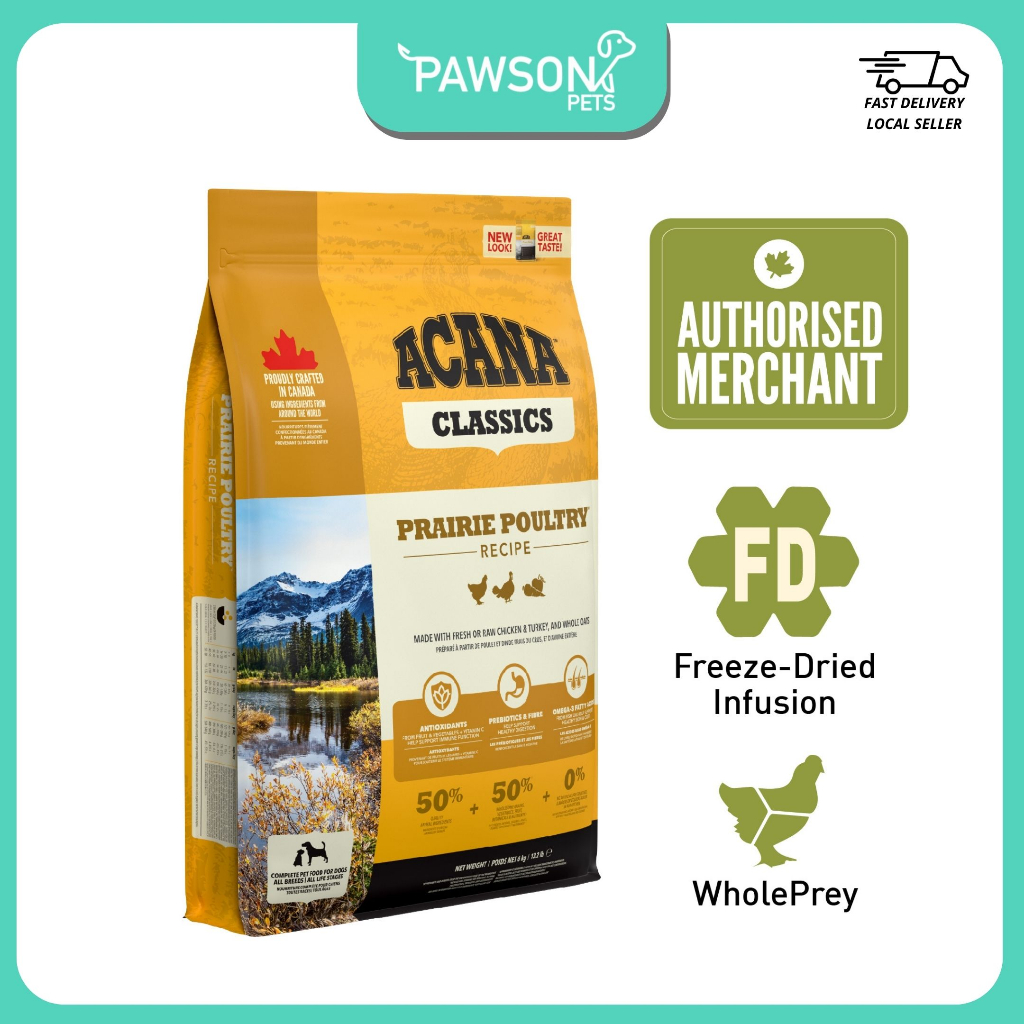 ACANA Classics Prairie Poultry Dog Dry Food (2kg) | Shopee Singapore