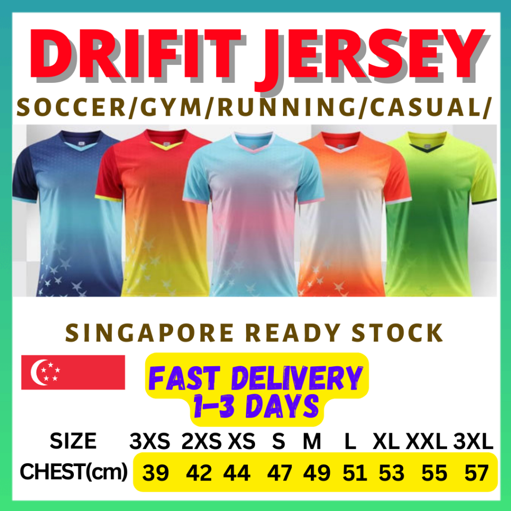 [OFFER $10] DRIFIT TEAM JERSEY SHIRT FOOTBALL SOCCER GYM RUNNING TEE ...
