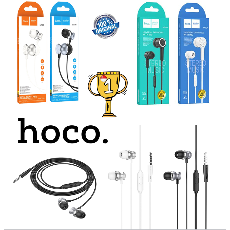 Hoco In-Ear M70 M102 M104 M106 Earphones Stereo High Bass 3.5mm Aux ...
