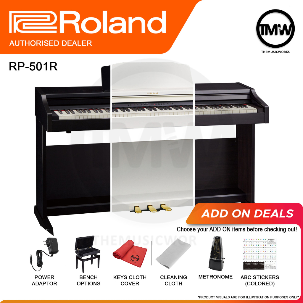 Roland RP501R Digital Piano 88 Keys Upright Fully Weighted Keyboard RP ...